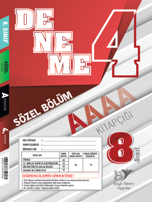 8.SINIF BEYİN TAKIMI YAYINLARI 4.DENEME 2023-2024