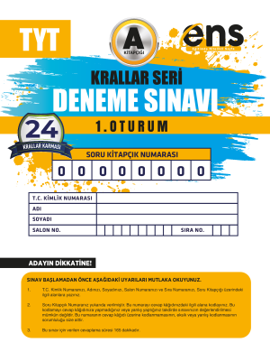 NO.24 KKK #SANAÖZEL TYT 1.DENEME - ENS YAYINLARI 2023-2024